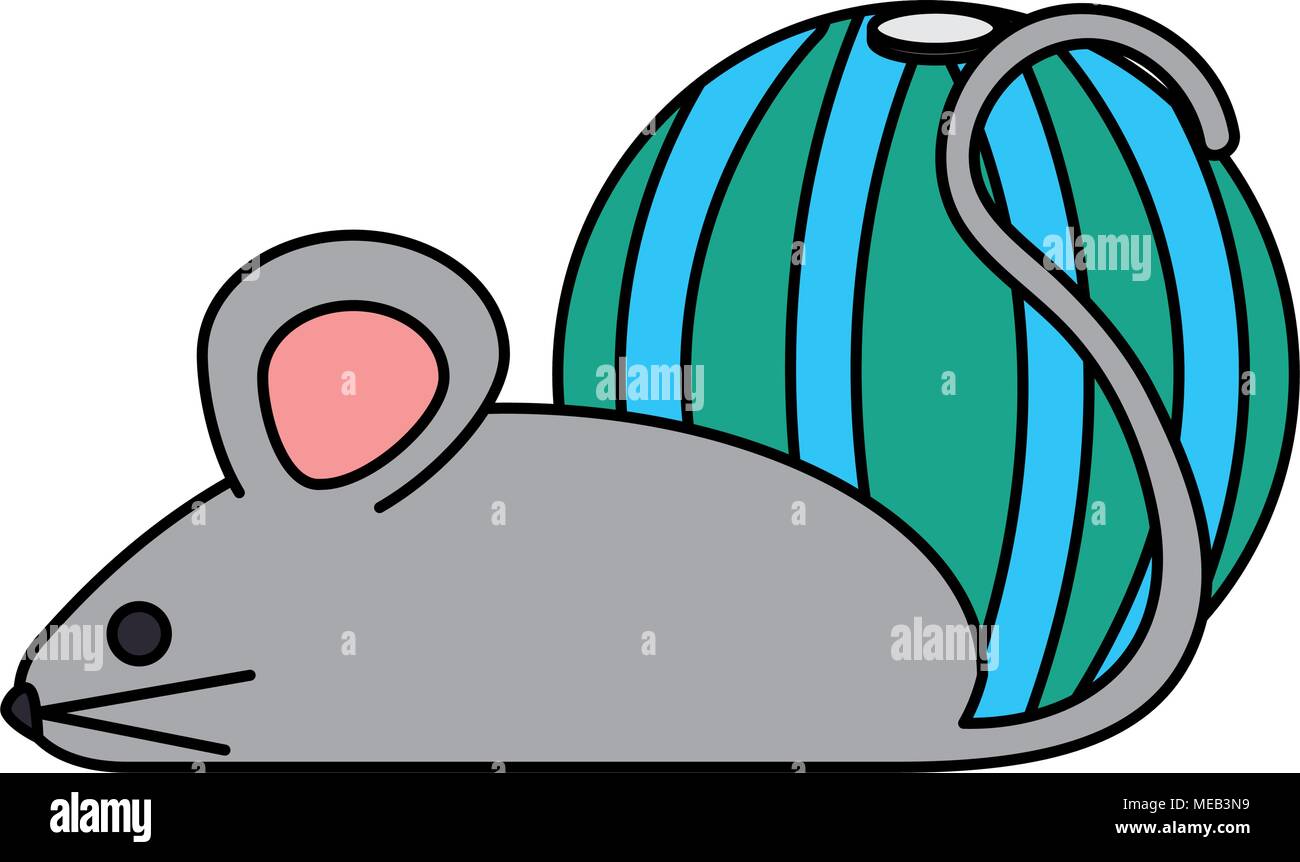 little mouse with ball Stock Vector Image & Art - Alamy