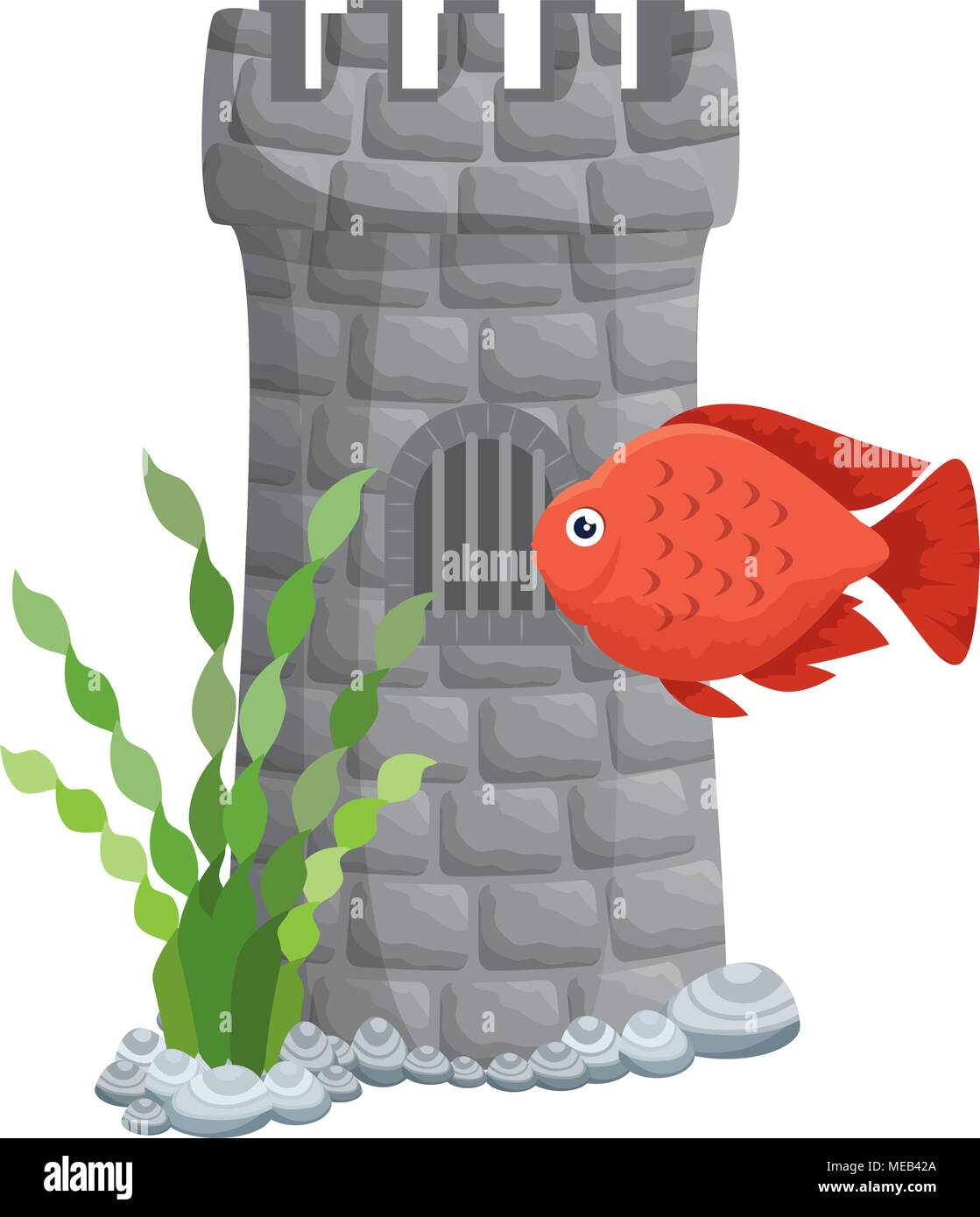Fish Tank Castle Clipart