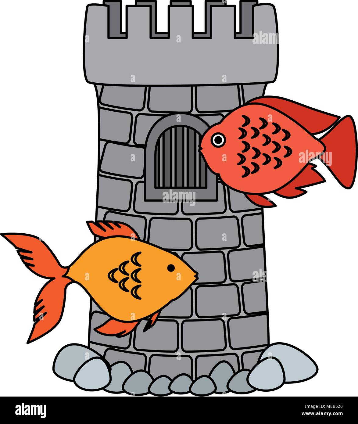 The fish tower Stock Vector Images - Alamy