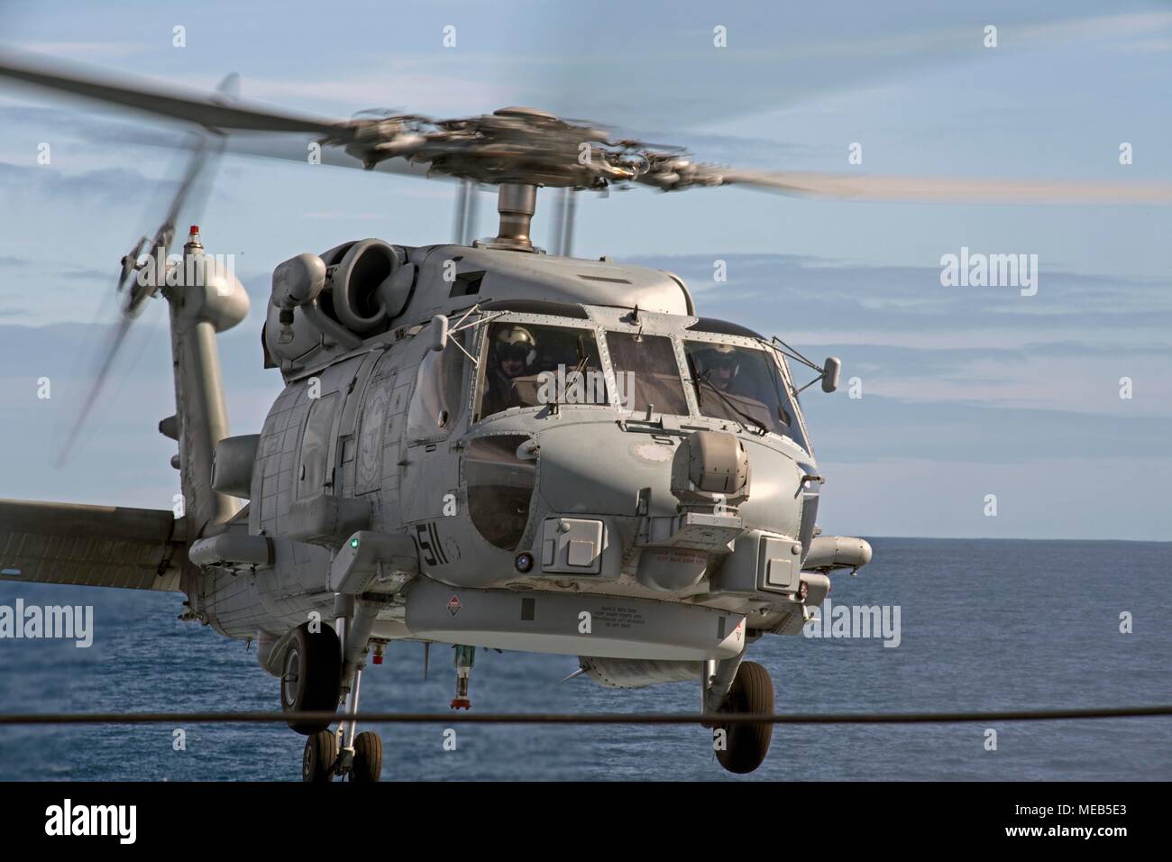 180418-N-NB178-1064 ATLANTIC OCEAN (April 18, 2018) An MH-60 Sea Hawk ...