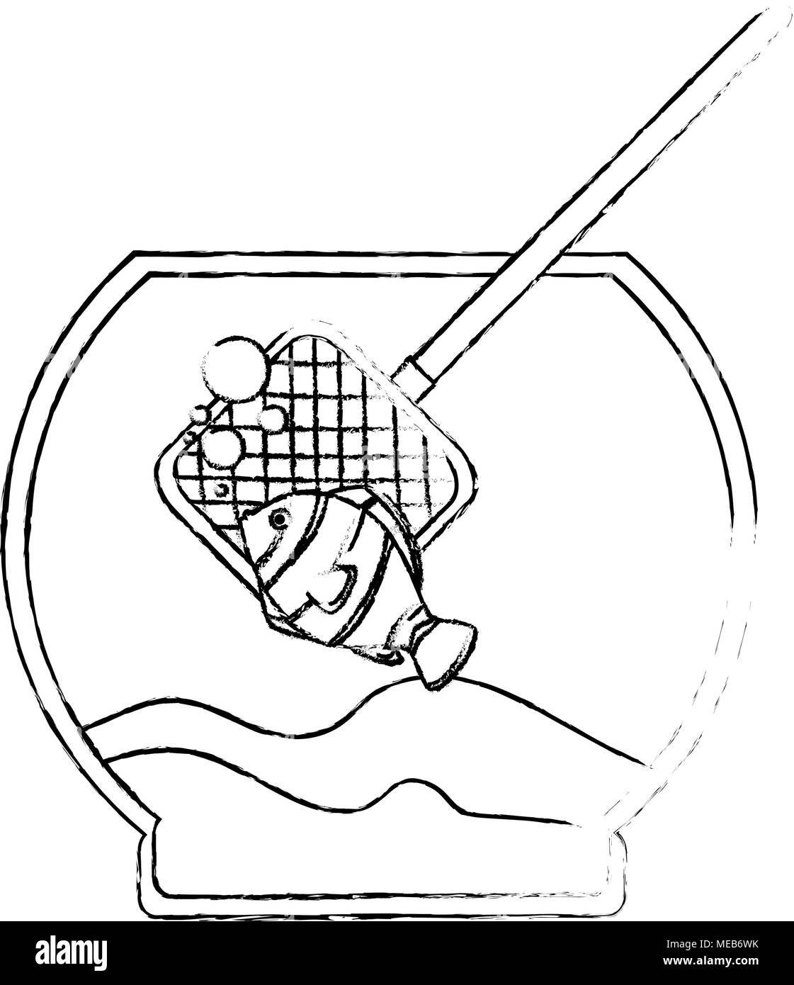 Aquarium fish catch Black and White Stock Photos & Images - Alamy