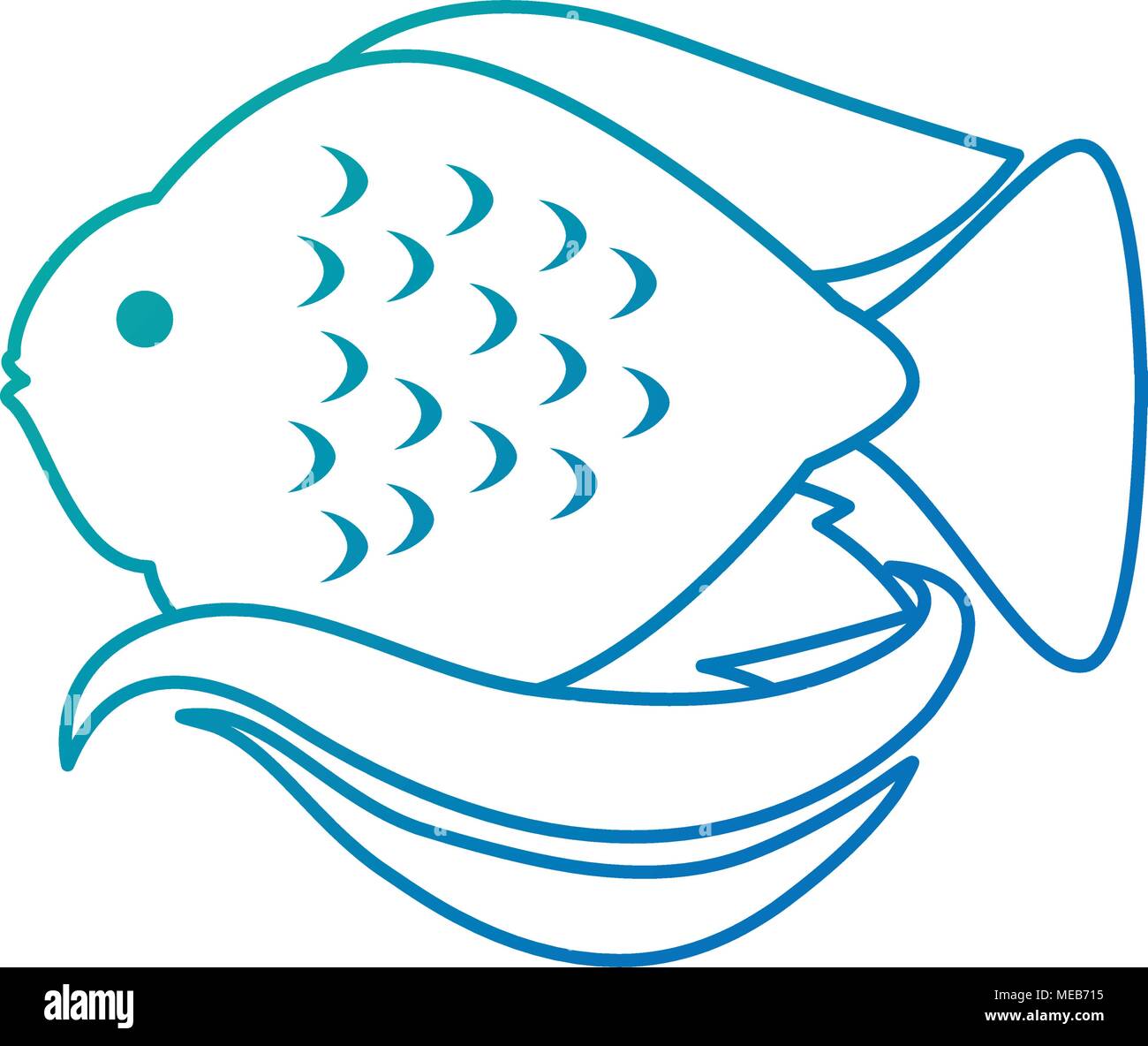 cute ornamental fish icon Stock Vector Image & Art - Alamy