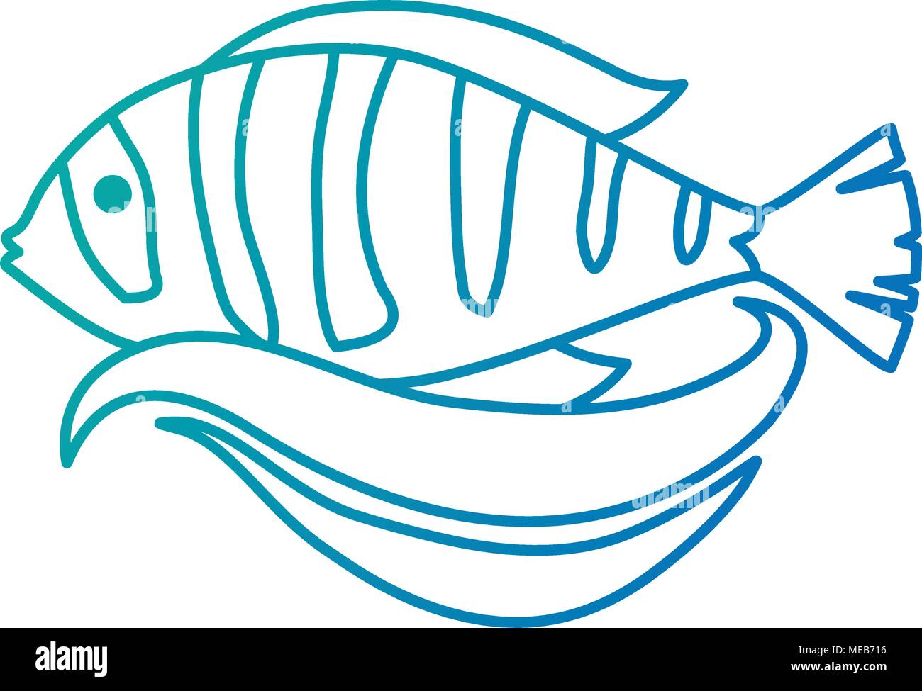 cute ornamental fish icon Stock Vector Image & Art - Alamy