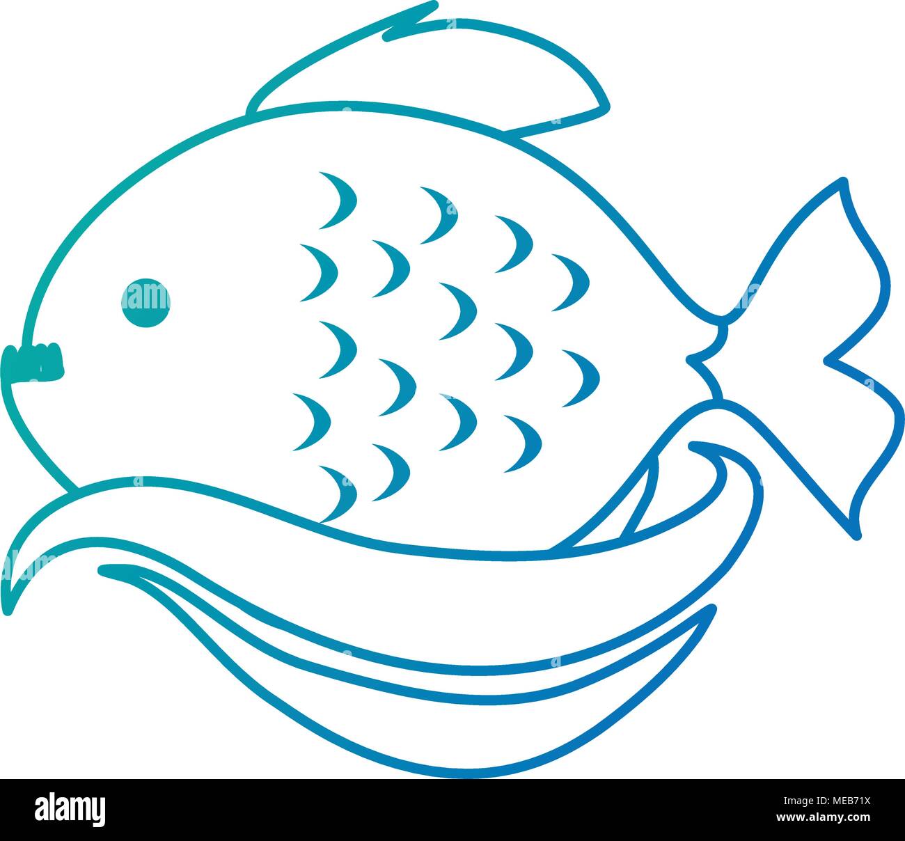 cute ornamental fish icon Stock Vector Image & Art - Alamy