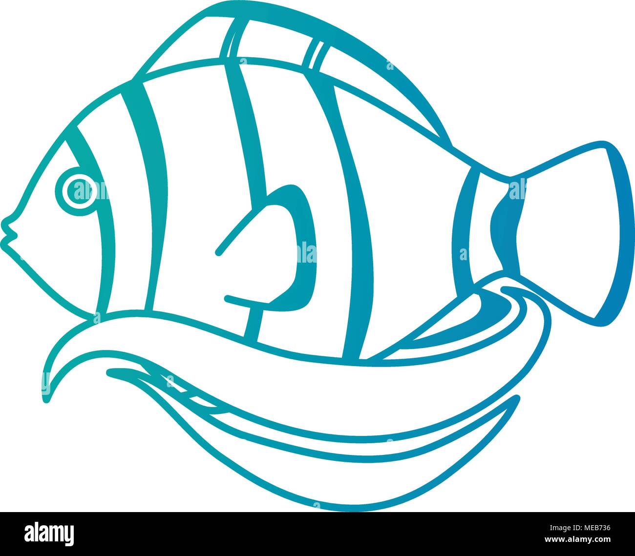 cute ornamental fish icon Stock Vector Image & Art - Alamy