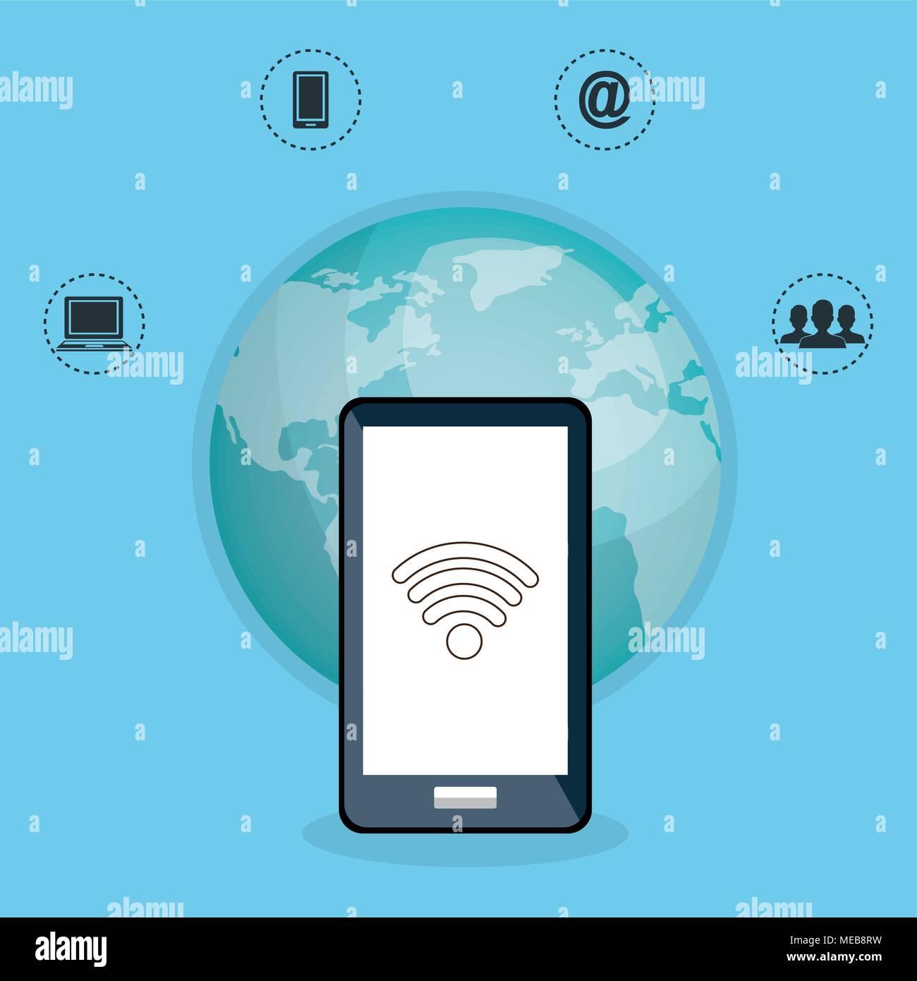 smartphone with social network icons Stock Vector Image & Art - Alamy