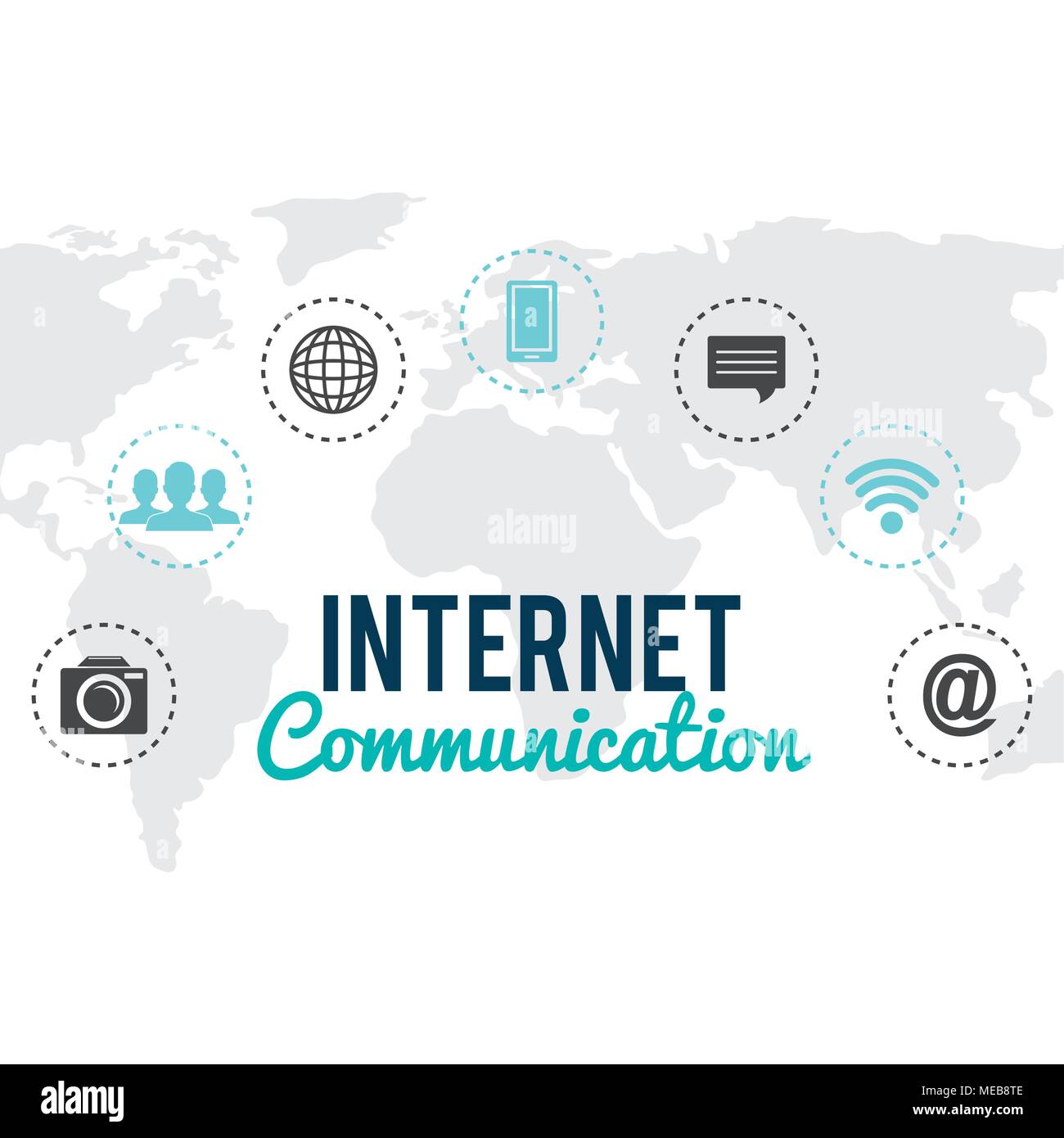 internet connection with social media icons Stock Vector Image & Art ...