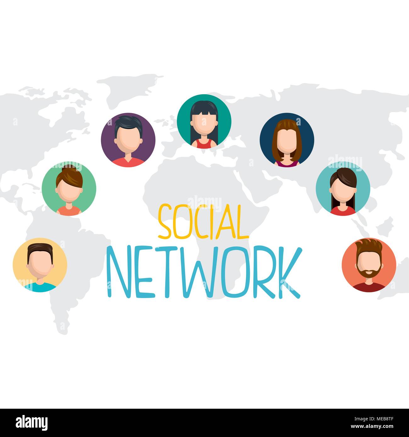 social network set icons Stock Vector Image & Art - Alamy