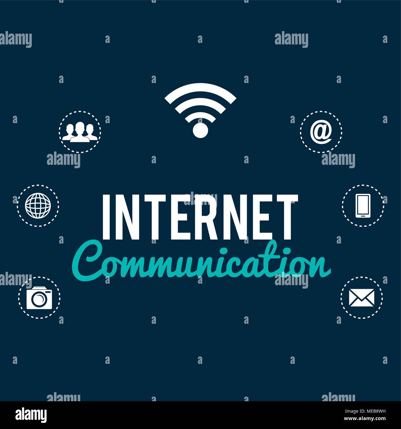 internet communication set icons Stock Vector Image & Art - Alamy