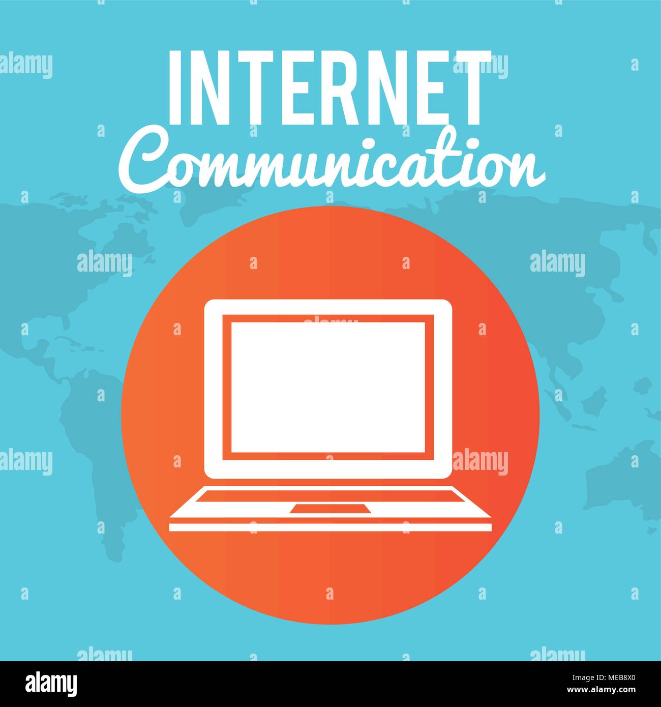 laptop with internet communication Stock Vector Image & Art - Alamy