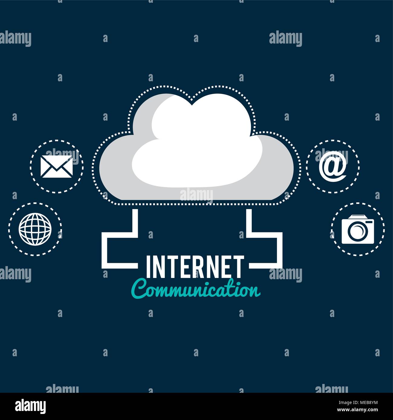 cloud computing with internet communication Stock Vector Image & Art ...