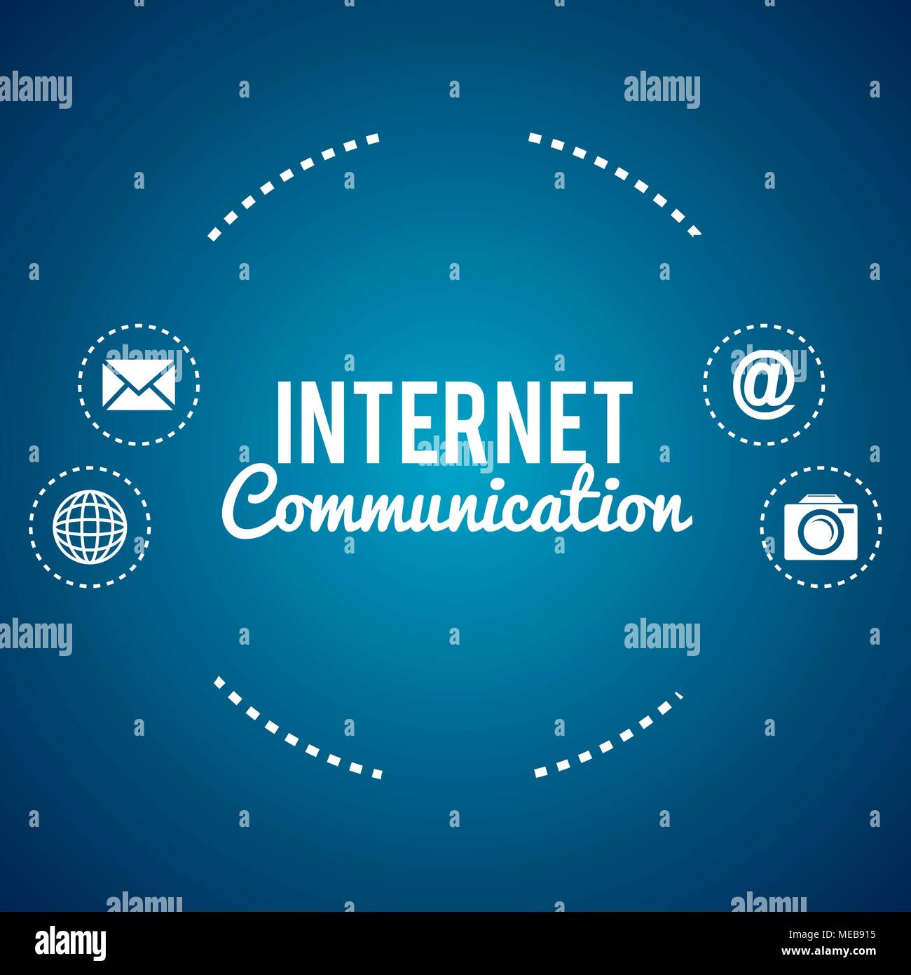 internet communication set icons Stock Vector Image & Art - Alamy