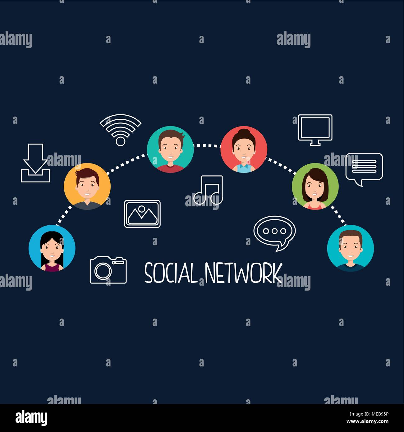 social network community people Stock Vector Image & Art - Alamy