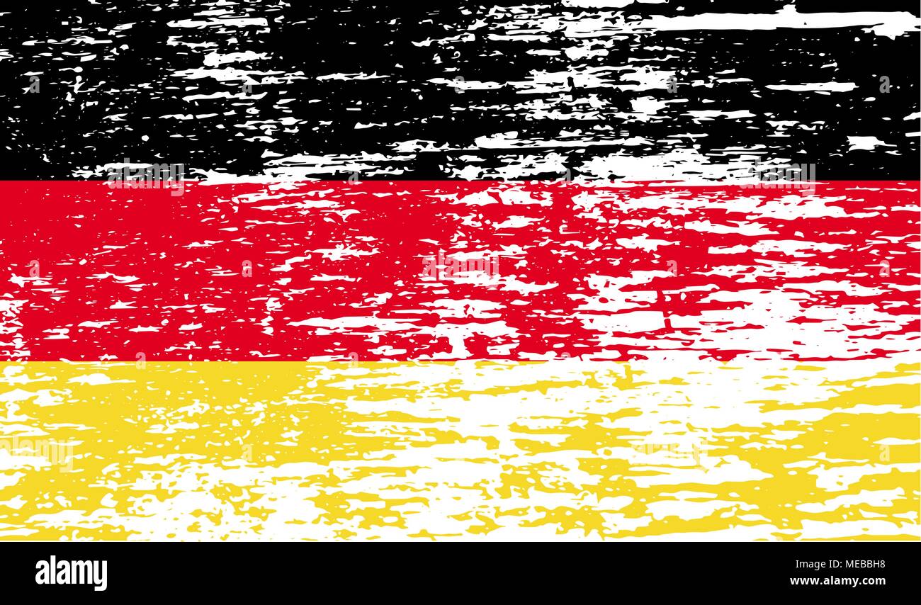 Flag of Germany with old texture. Vector illustration Stock Vector ...