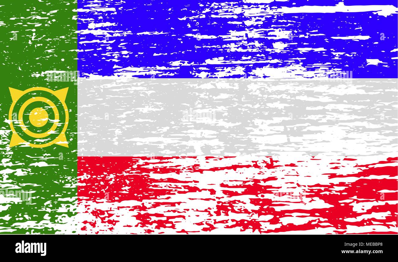Flag of Khakassia with old texture. Vector illustration Stock Vector ...