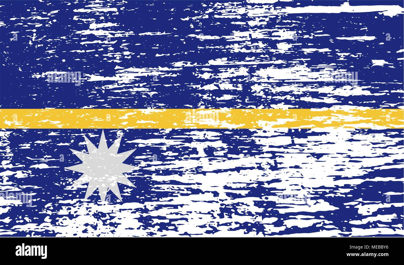 Flag of Nauru with old texture. Vector illustration Stock Vector Image ...