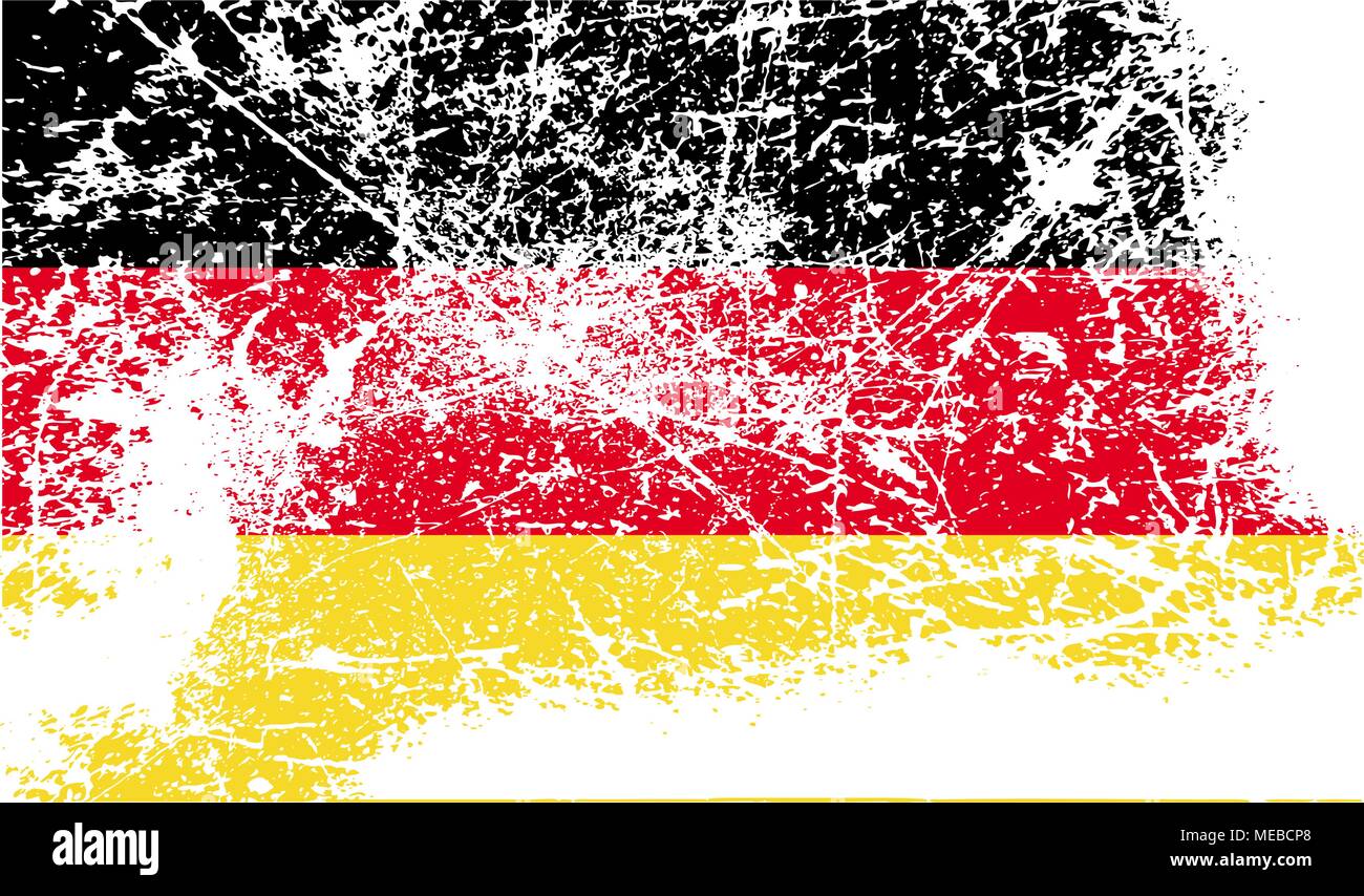 Flag of Germany with old texture. Vector illustration Stock Vector ...