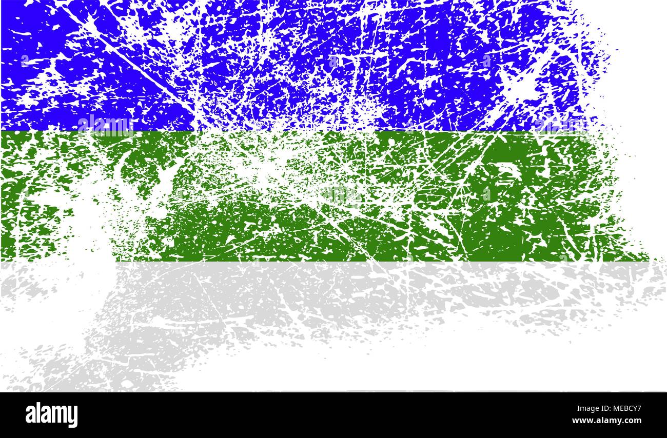 Flag of Komi with old texture. Vector illustration Stock Vector Image ...