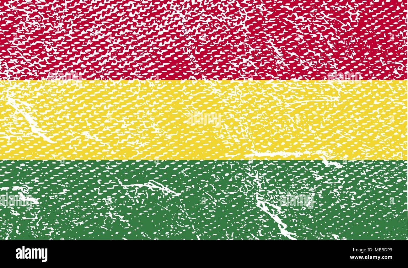 Flag of Bolivia with old texture. Vector illustration Stock Vector ...