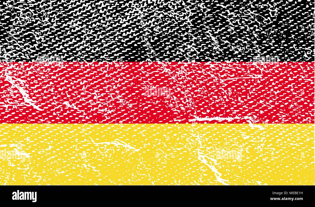 Flag of Germany with old texture. Vector illustration Stock Vector ...