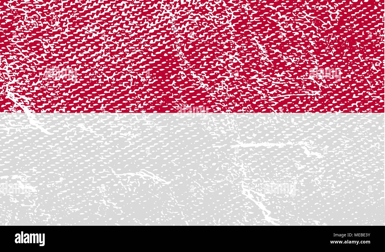 Flag of Indonesia with old texture. Vector illustration Stock Vector ...