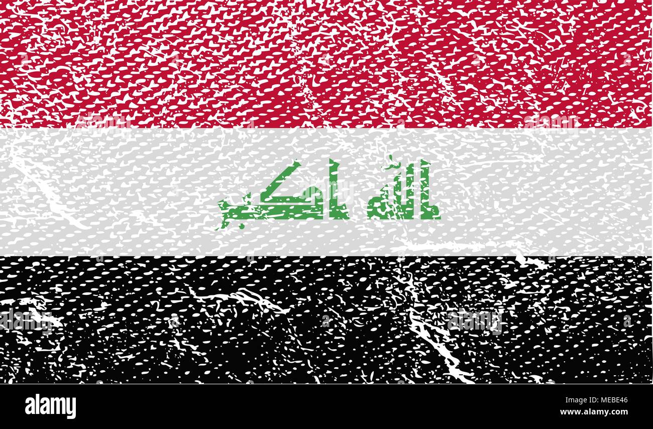 Flag of Iraq with old texture. Vector illustration Stock Vector Image ...