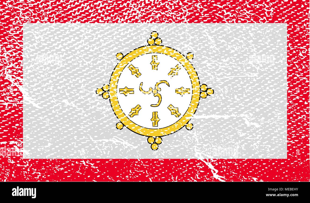 Flag of Sikkim with old texture. Vector illustration Stock Vector Image ...