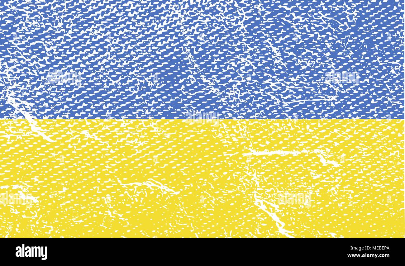 Flag of Ukraine with old texture. Vector illustration Stock Vector ...