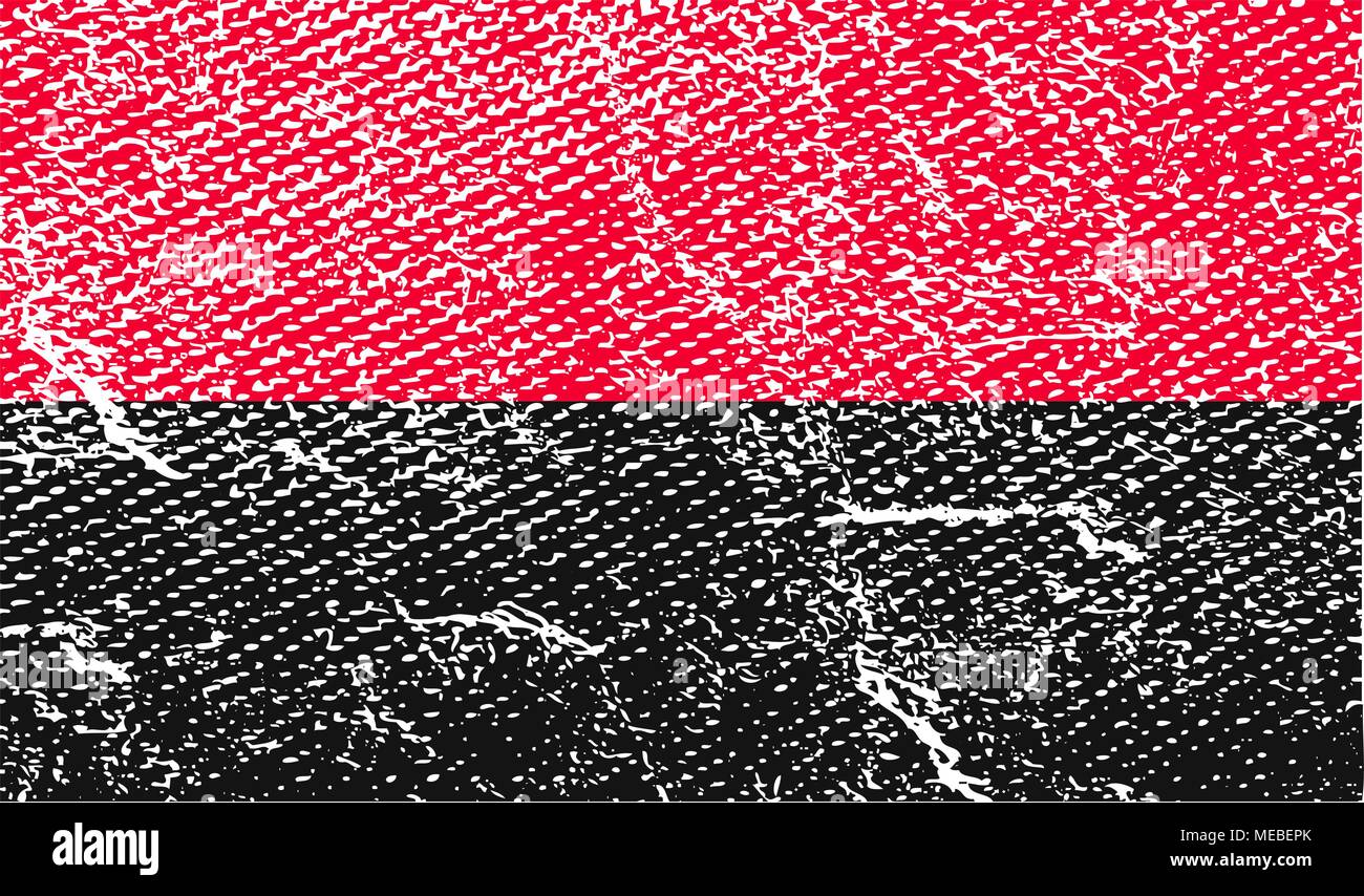 Flag of ukrainian nationalists OUN-UPA with old texture. Vector ...