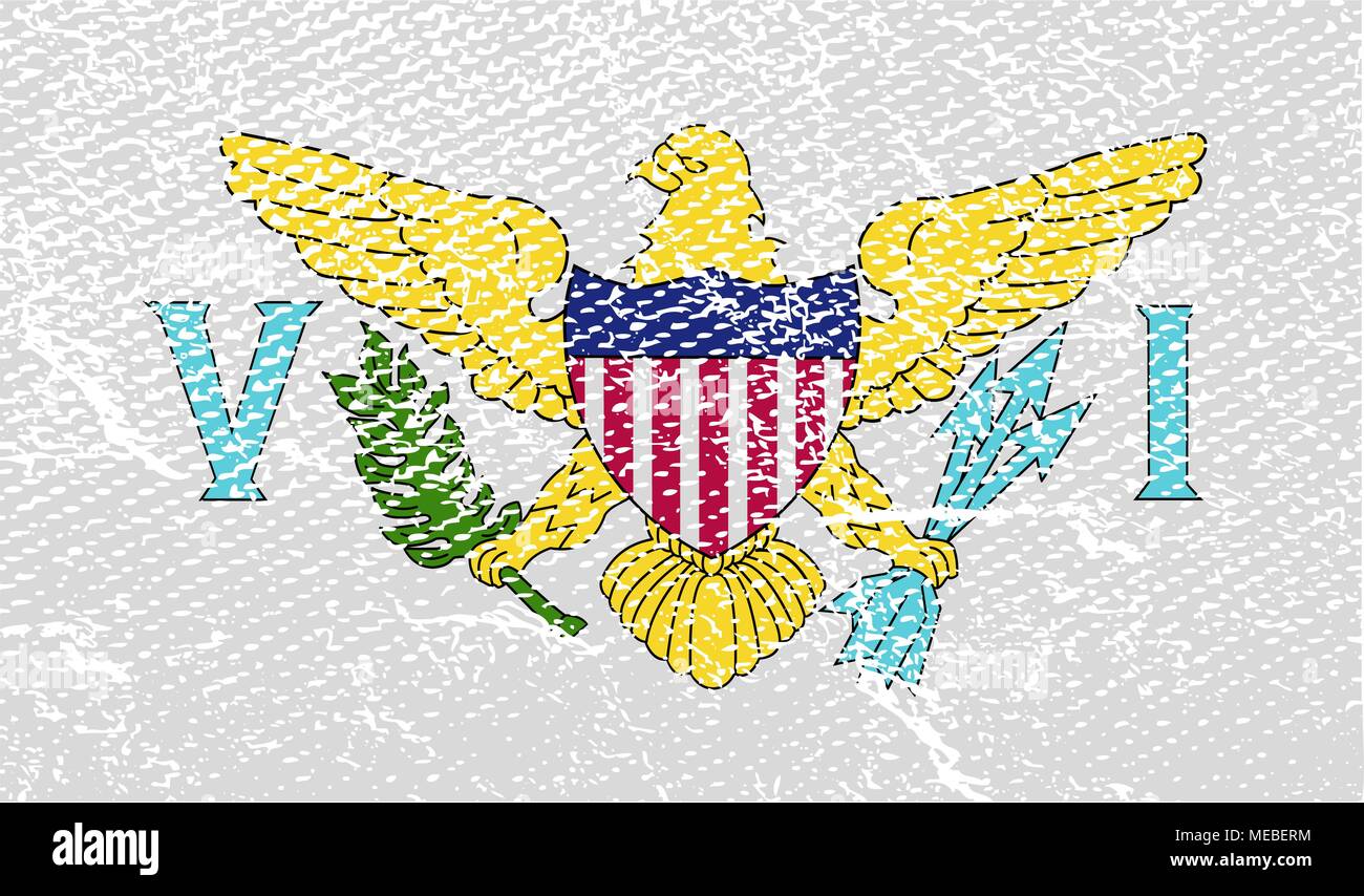 Official flag of the virgin islands Stock Vector Images - Alamy