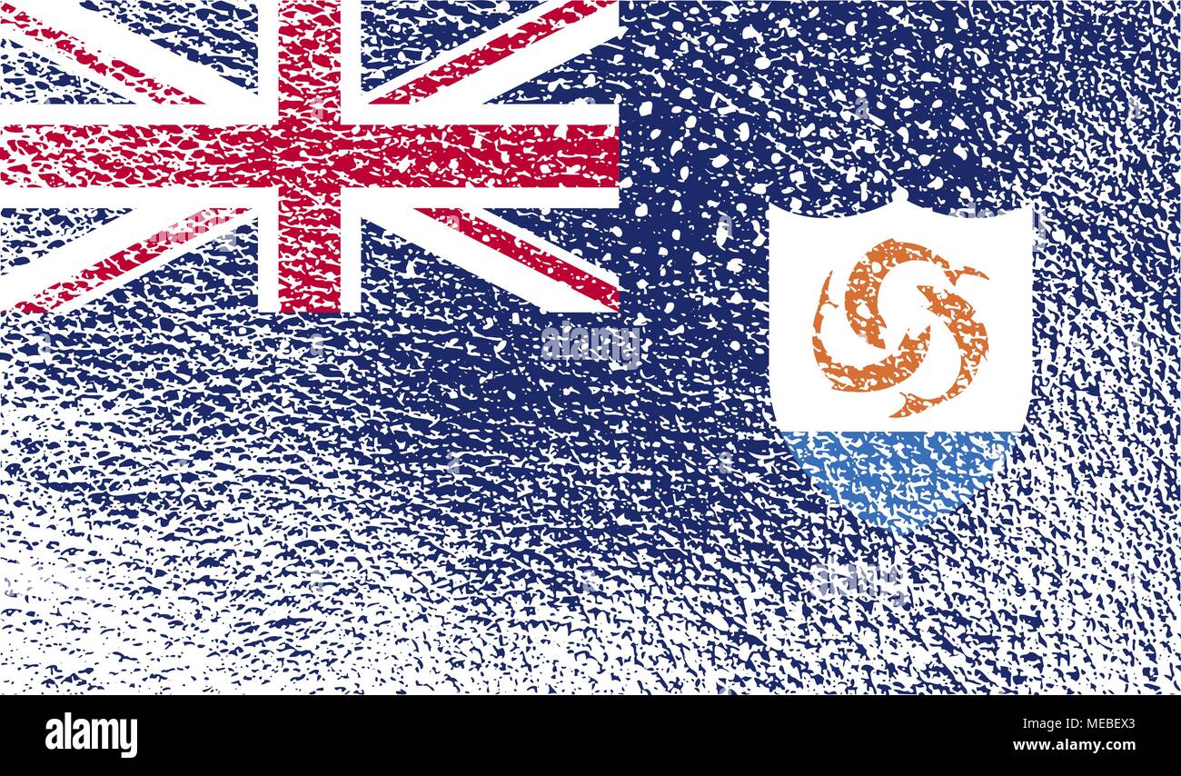 Flag of Anguilla with old texture. Vector illustration Stock Vector ...