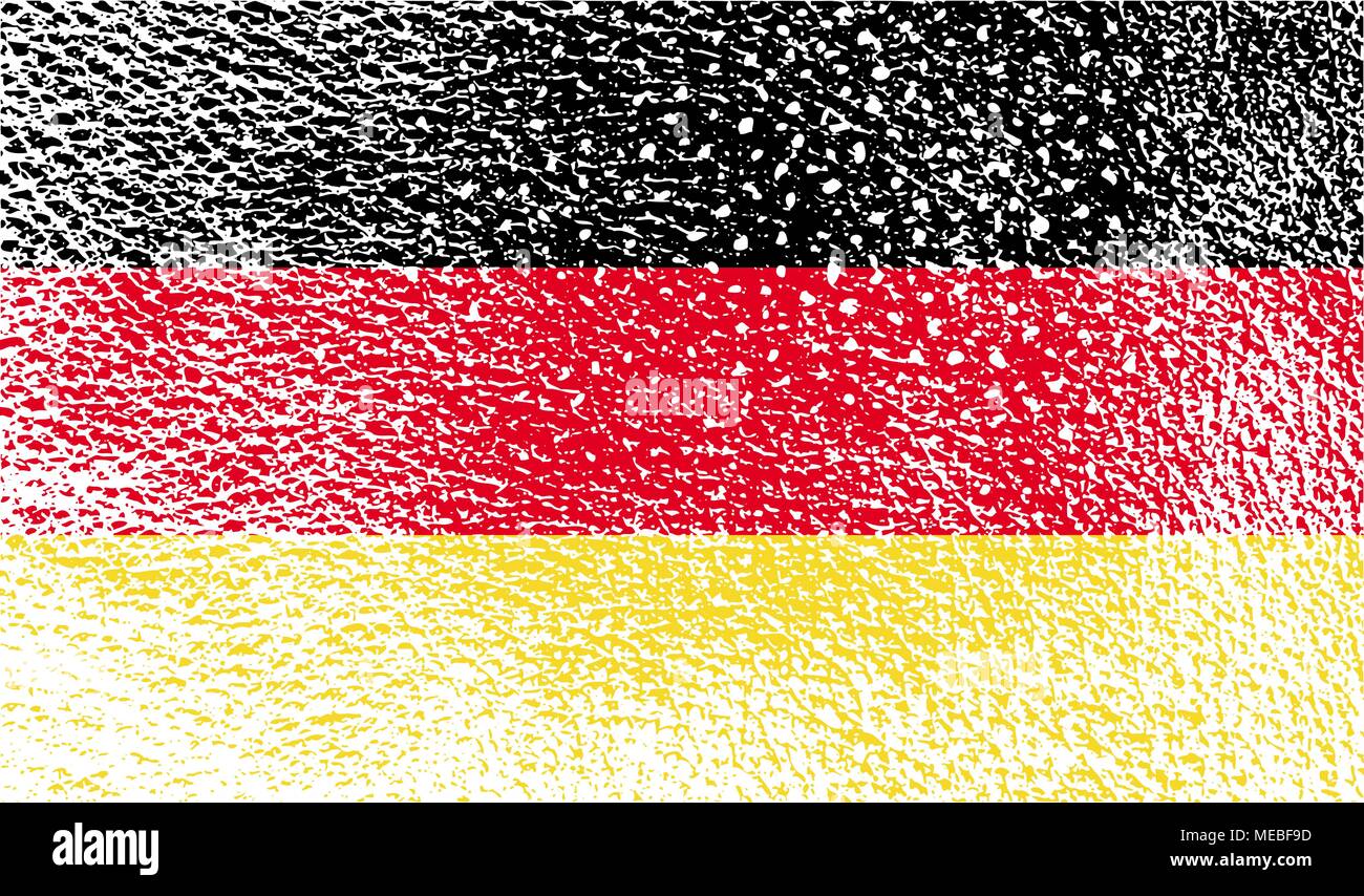 Flag of Germany with old texture. Vector illustration Stock Vector ...