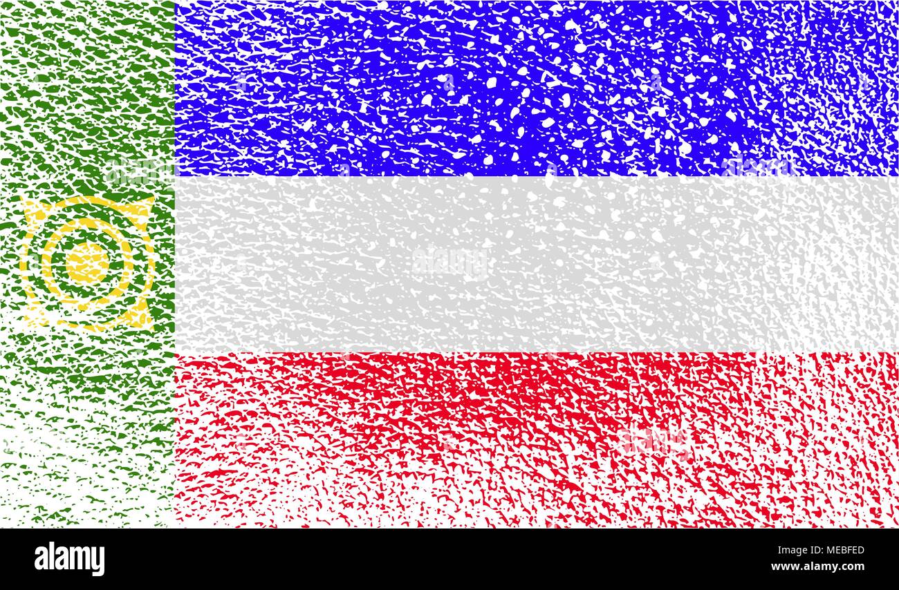 Flag of Khakassia with old texture. Vector illustration Stock Vector ...