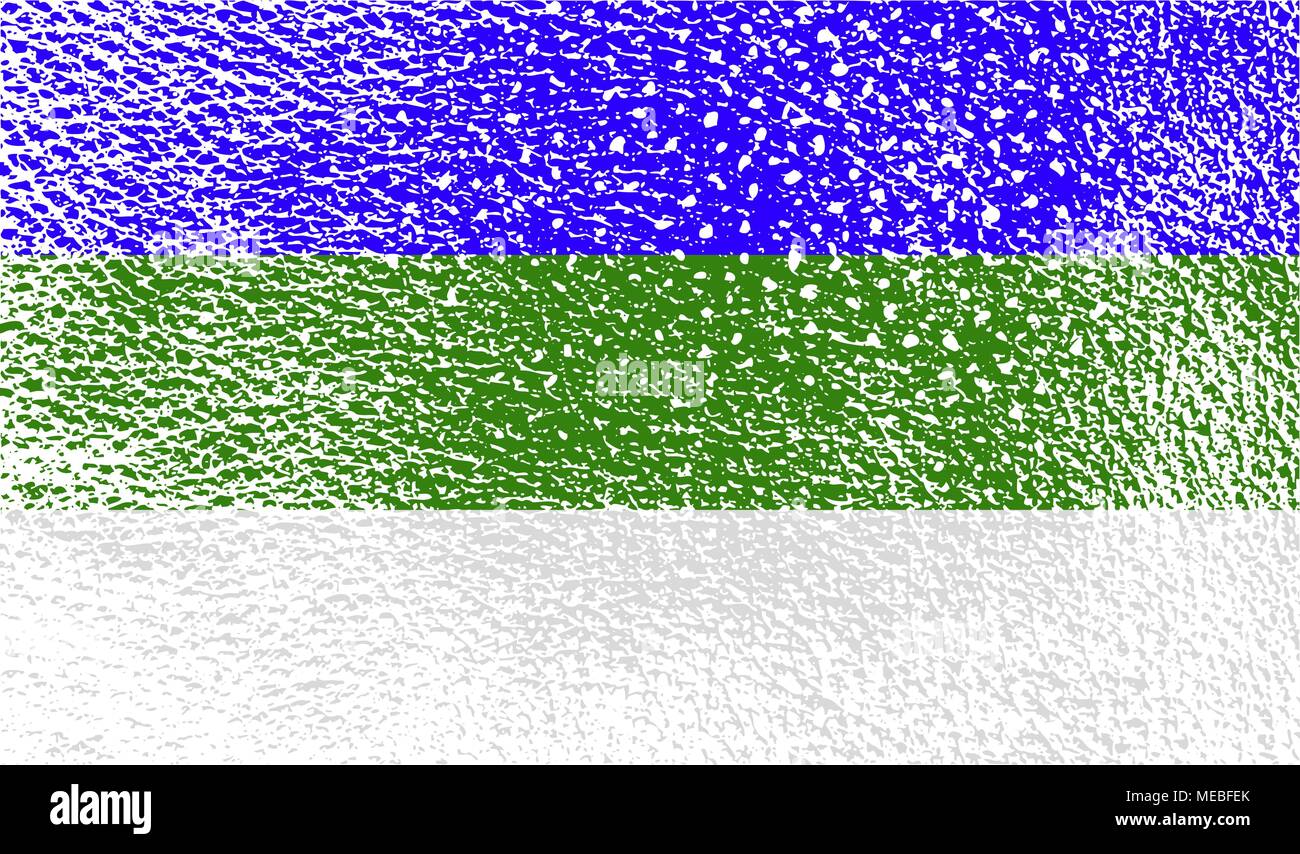 Flag of Komi with old texture. Vector illustration Stock Vector Image ...