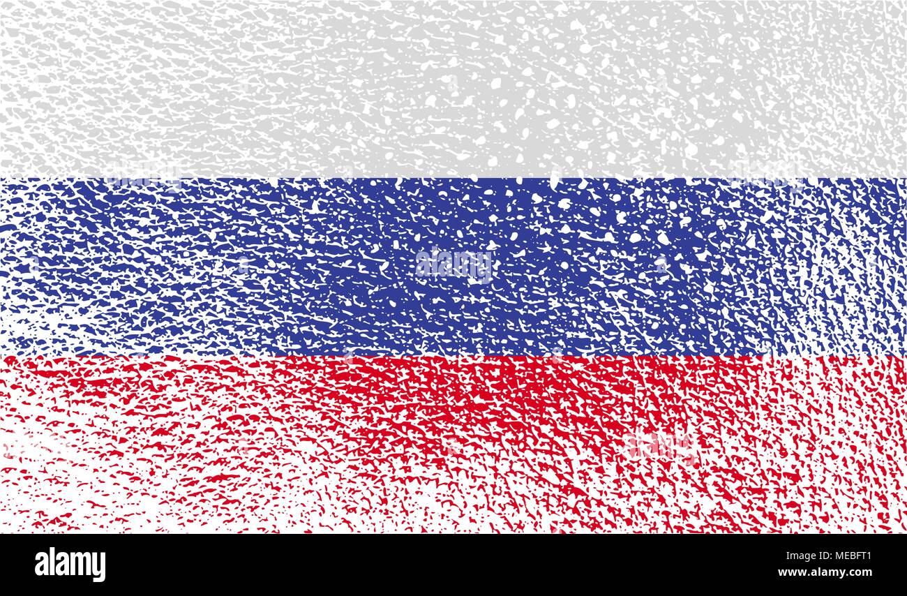 Flag of Russia with old texture. Vector illustration Stock Vector Image ...