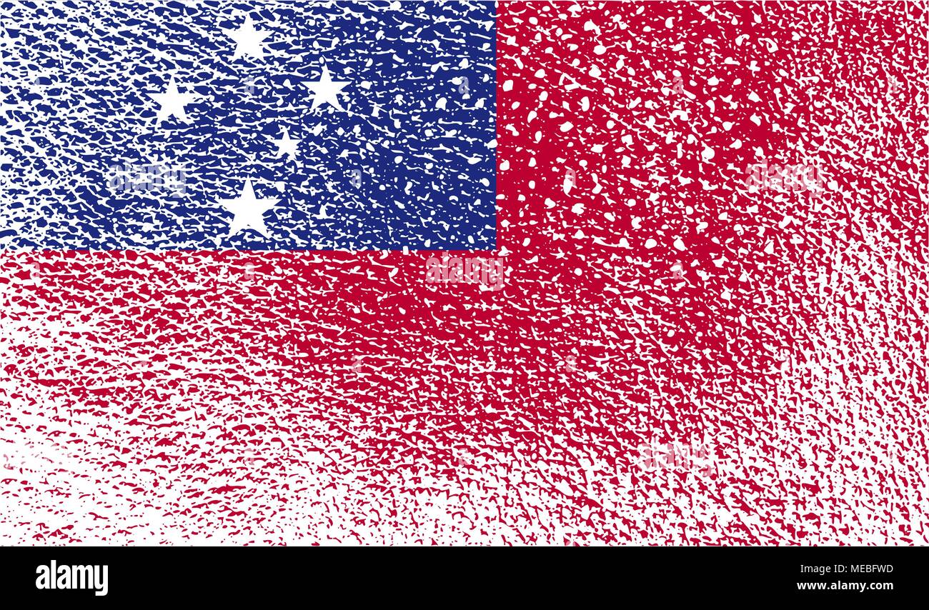 Flag of Samoa with old texture. Vector illustration Stock Vector Image ...
