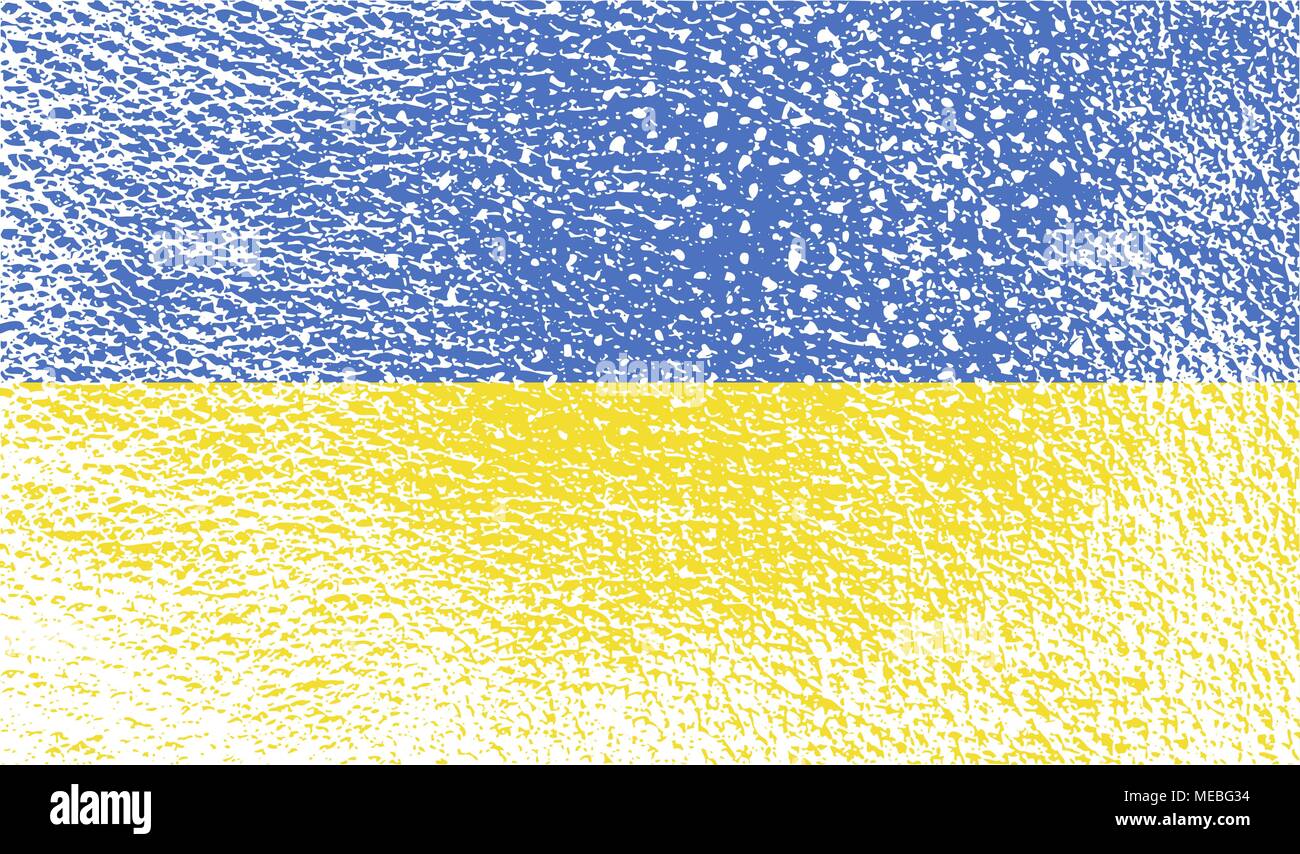 Flag of Ukraine with old texture. Vector illustration Stock Vector ...
