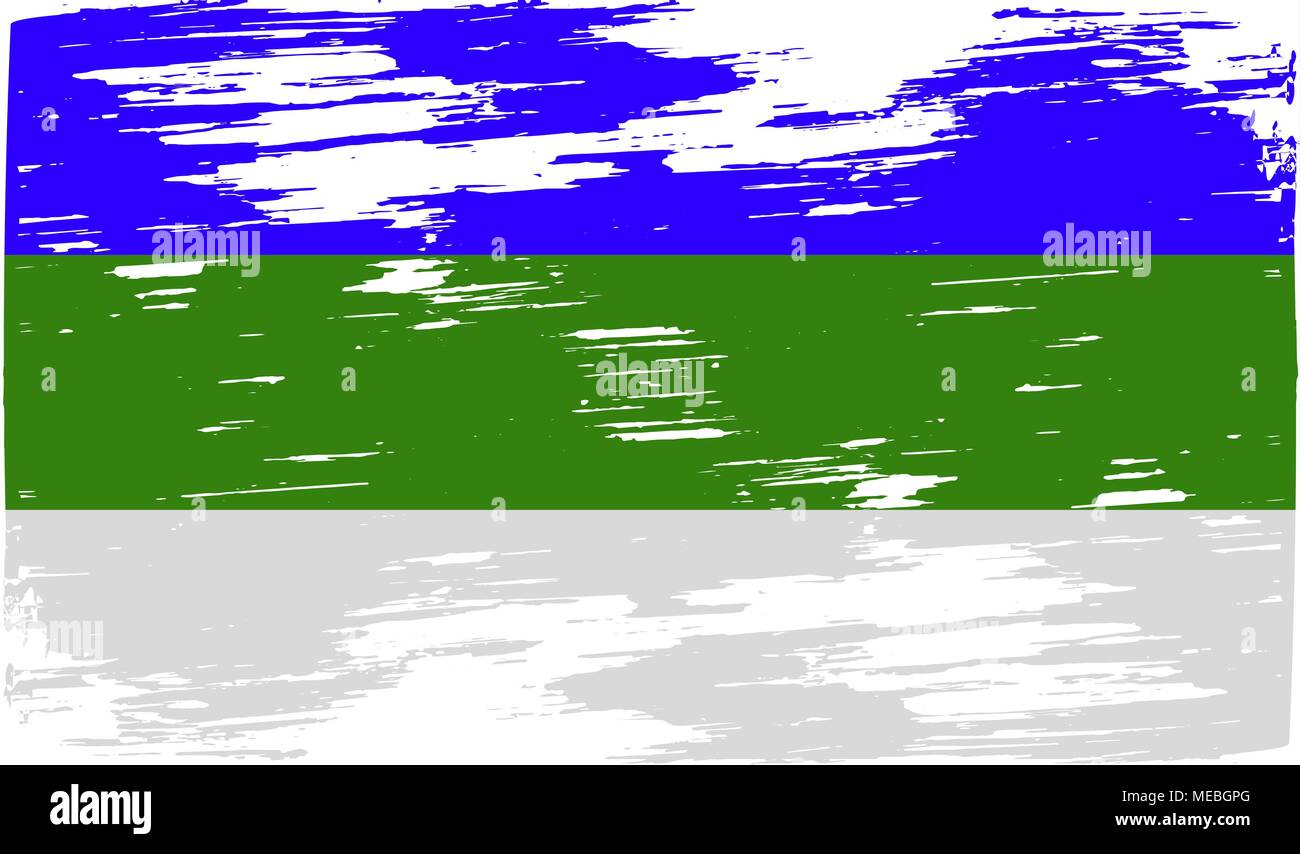 Flag of Komi with old texture. Vector illustration Stock Vector Image ...