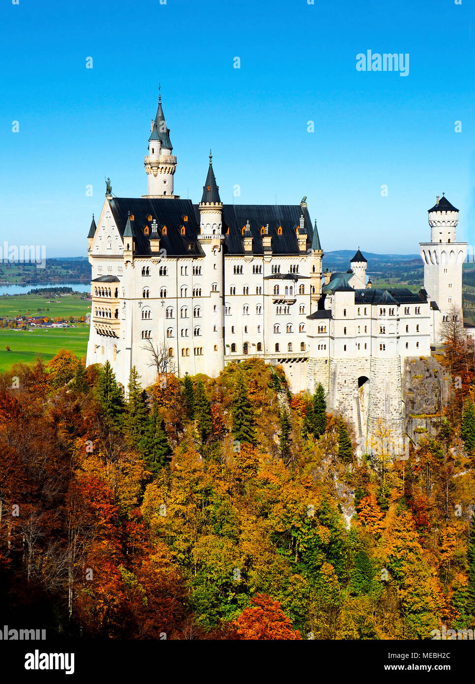 Neuschwanstein Castle in Autumn, Bavaria, Germany Stock Photo - Alamy