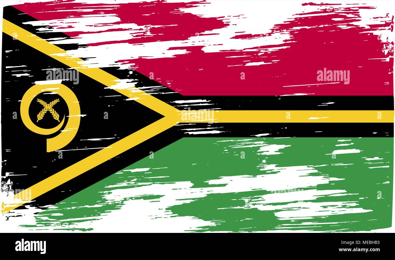 Flag of Vanuatu with old texture. Vector illustration Stock Vector Image & Art - Alamy