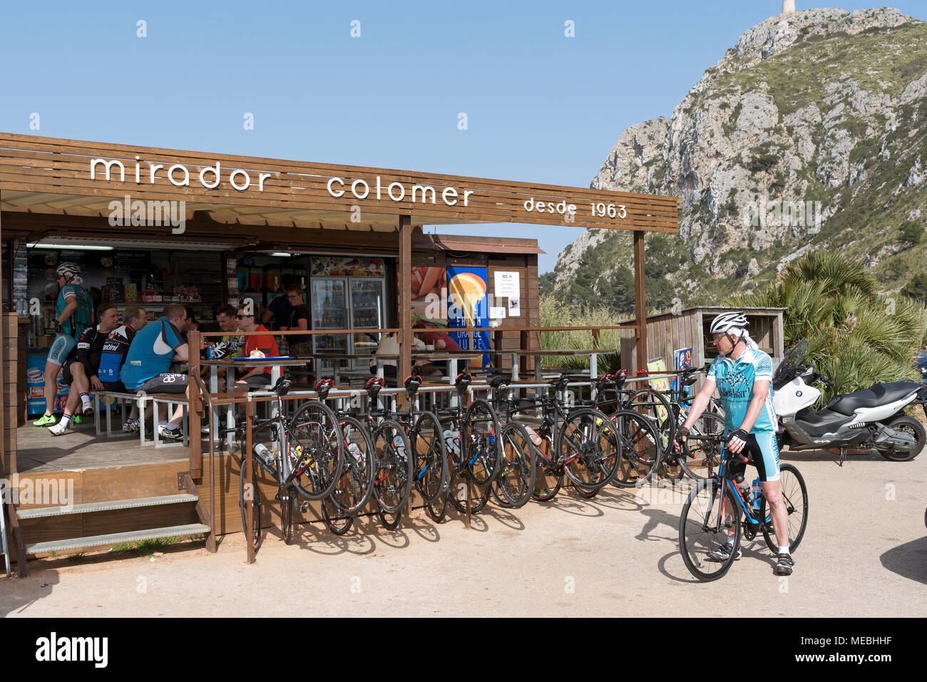 Bike cafe mallorca hi-res stock photography and images - Alamy