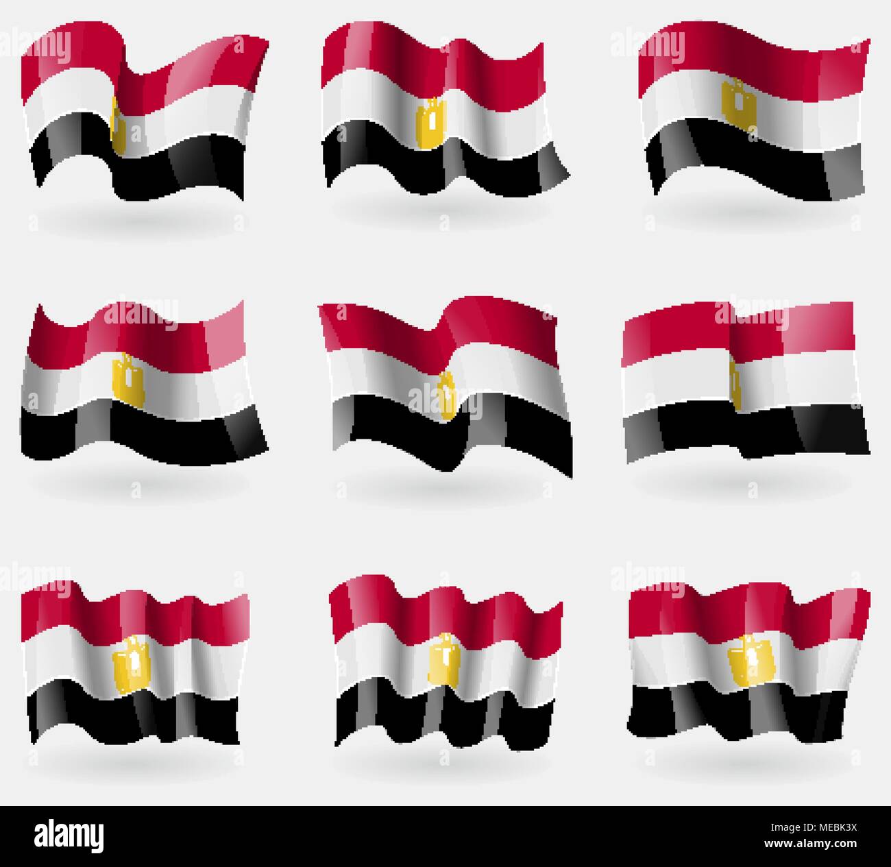 Egyptian flags Stock Vector Images - Alamy