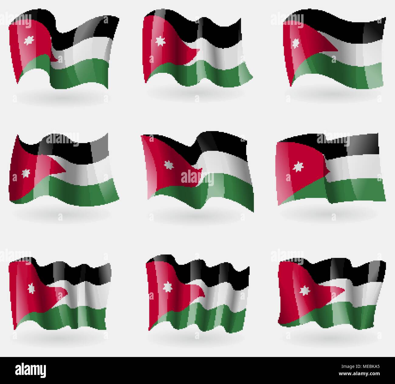 Jordanian flags Stock Vector Images - Alamy
