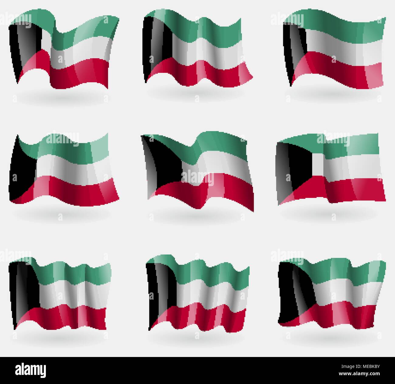Kuwaiti flags Stock Vector Images - Alamy