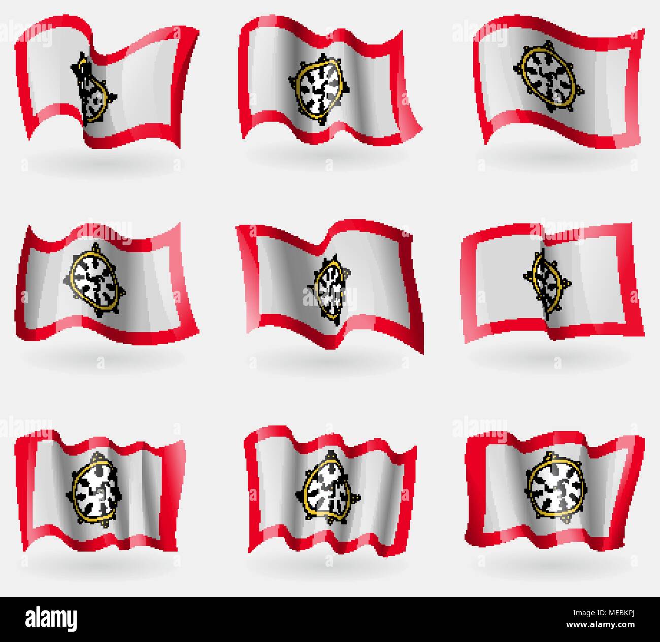Flags of sikkim Stock Vector Images - Alamy