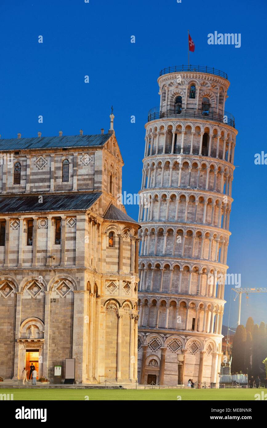 Leaning tower in Pisa, Italy as the worldwide known landmark Stock ...