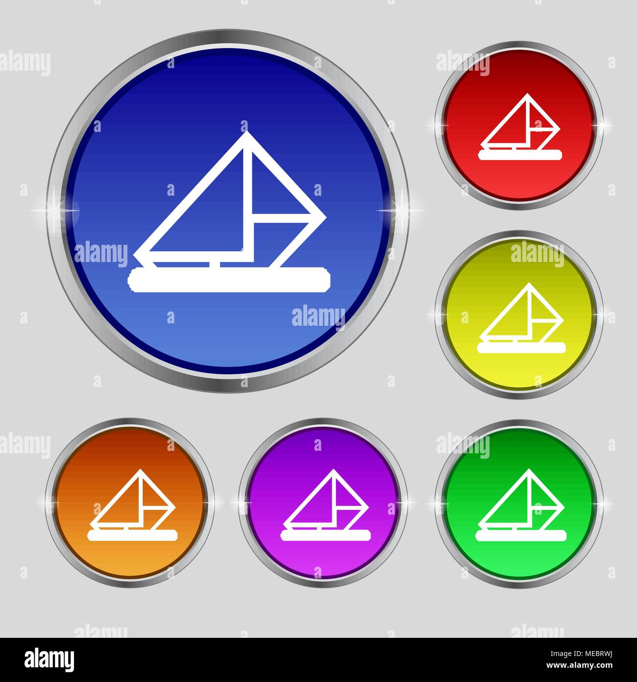 letter, envelope, mail icon sign. Round symbol on bright colourful ...