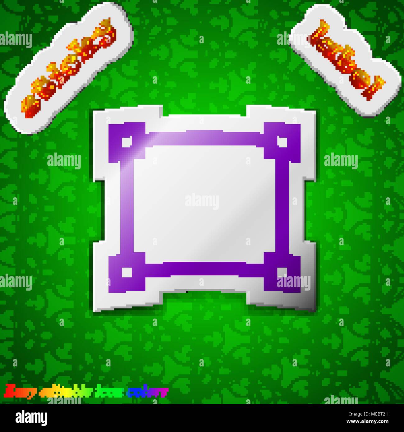 Crops and Registration Marks icon sign. Symbol chic colored sticky ...