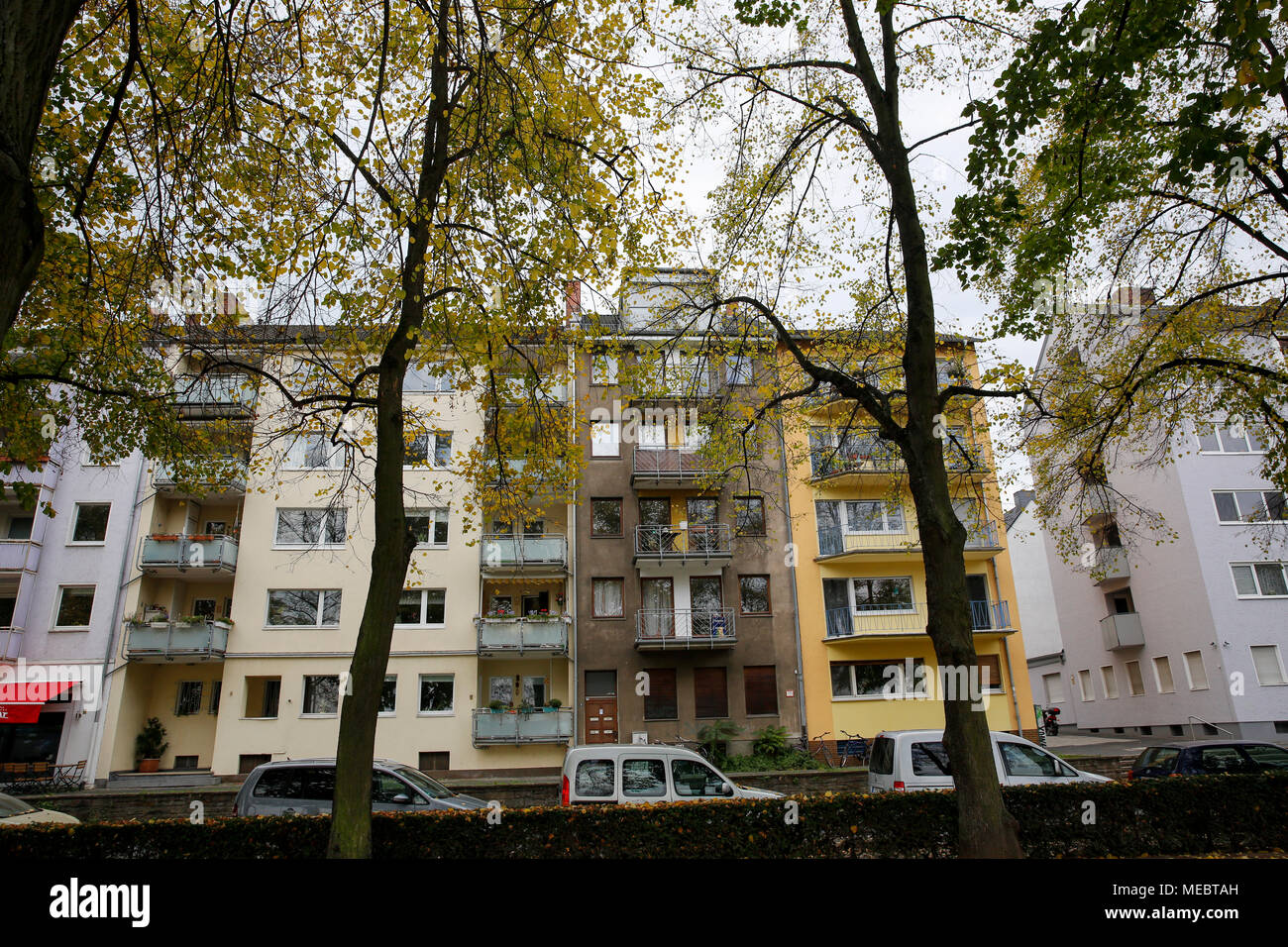 Street view of the Bonn city during autumn, North Rhine Westphalia ...