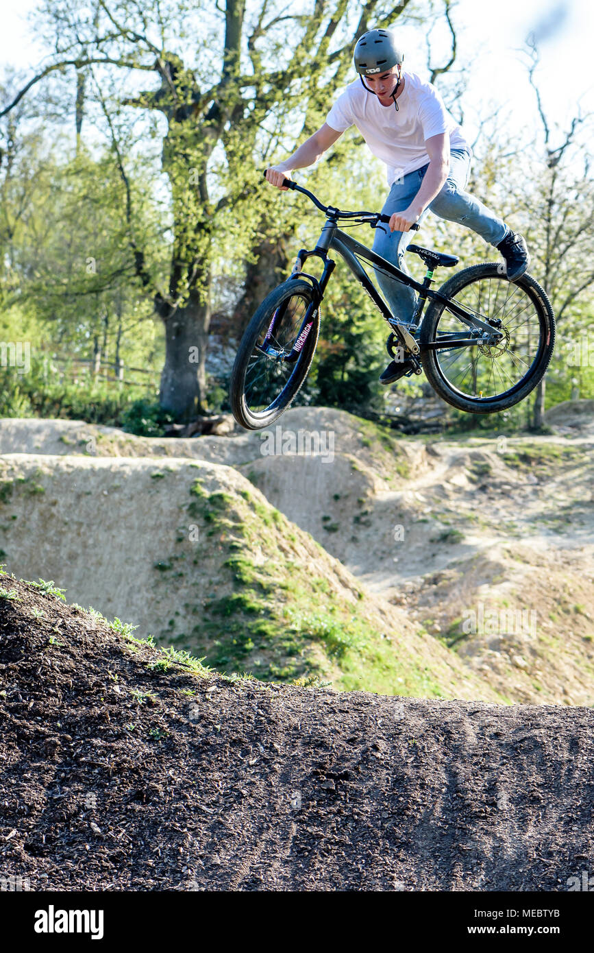 Mountain Bike Racing Stock Photo - Alamy